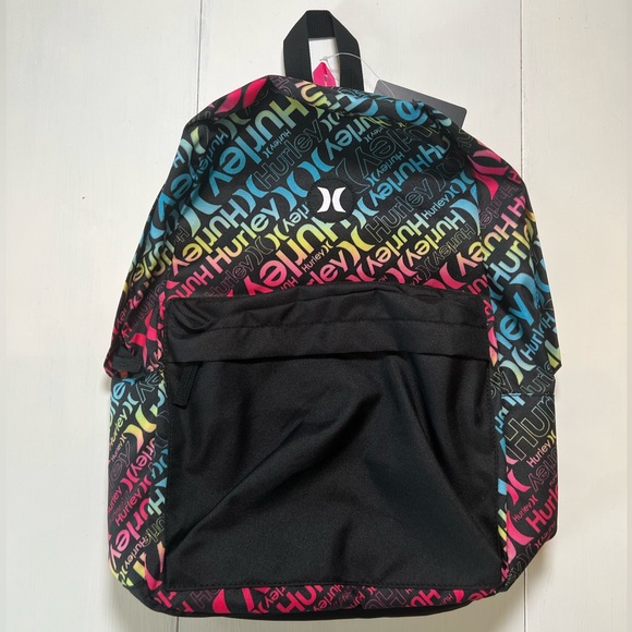 Hurley | Bags | Nwt Hurley Multi Colored Logo Backpack | Poshmark